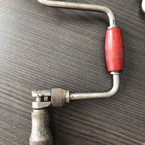 Ratcheting Screwdrivers Red Handle Hand Drill Woodworking Tool 1950s ...
