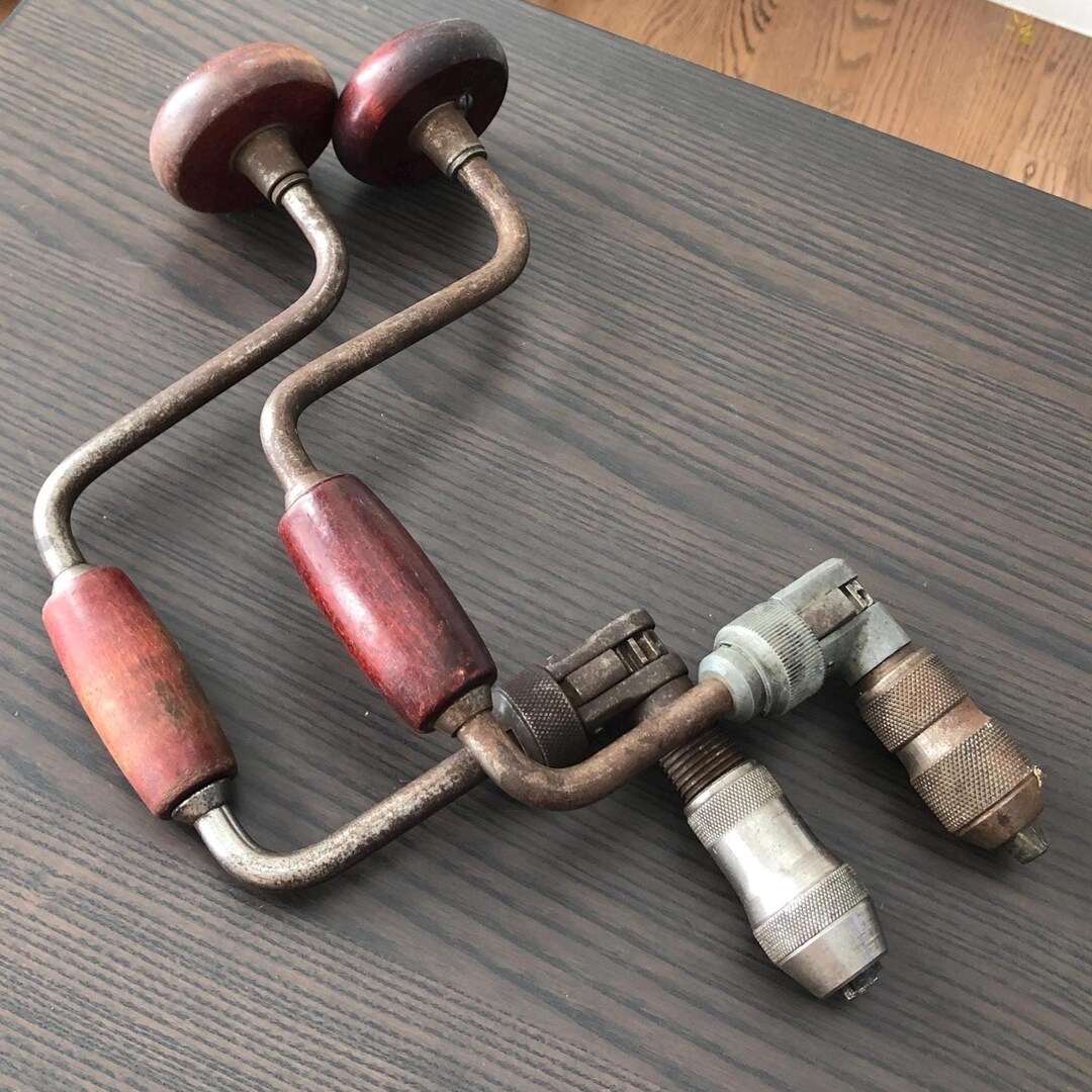 Large Hand Crank Screwdrivers Brown Hand Drill Ratcheting Drill ...