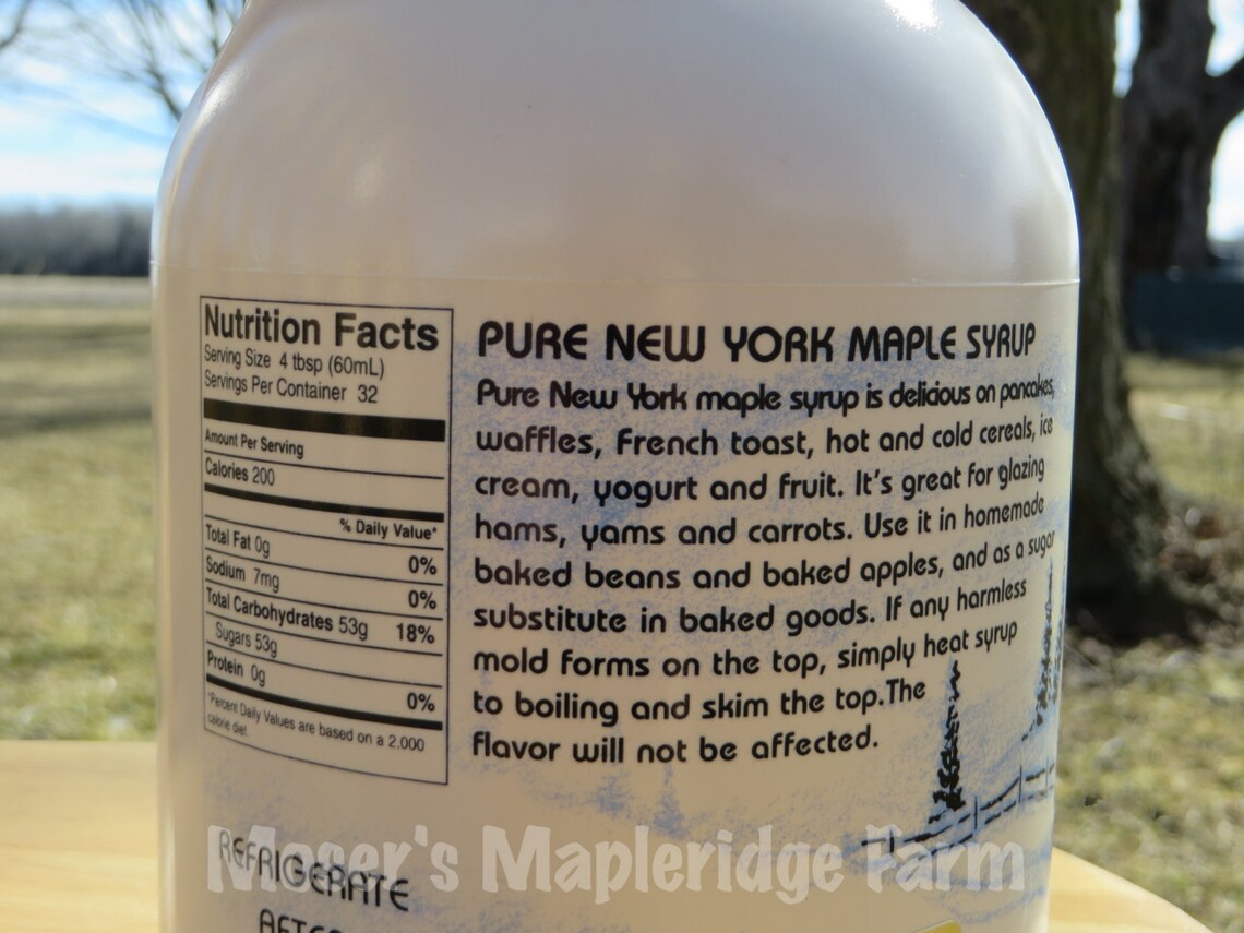 Pure Maple Syrup, New York Maple Syrup, Half Gallon Syrup, Maple Syrup ...
