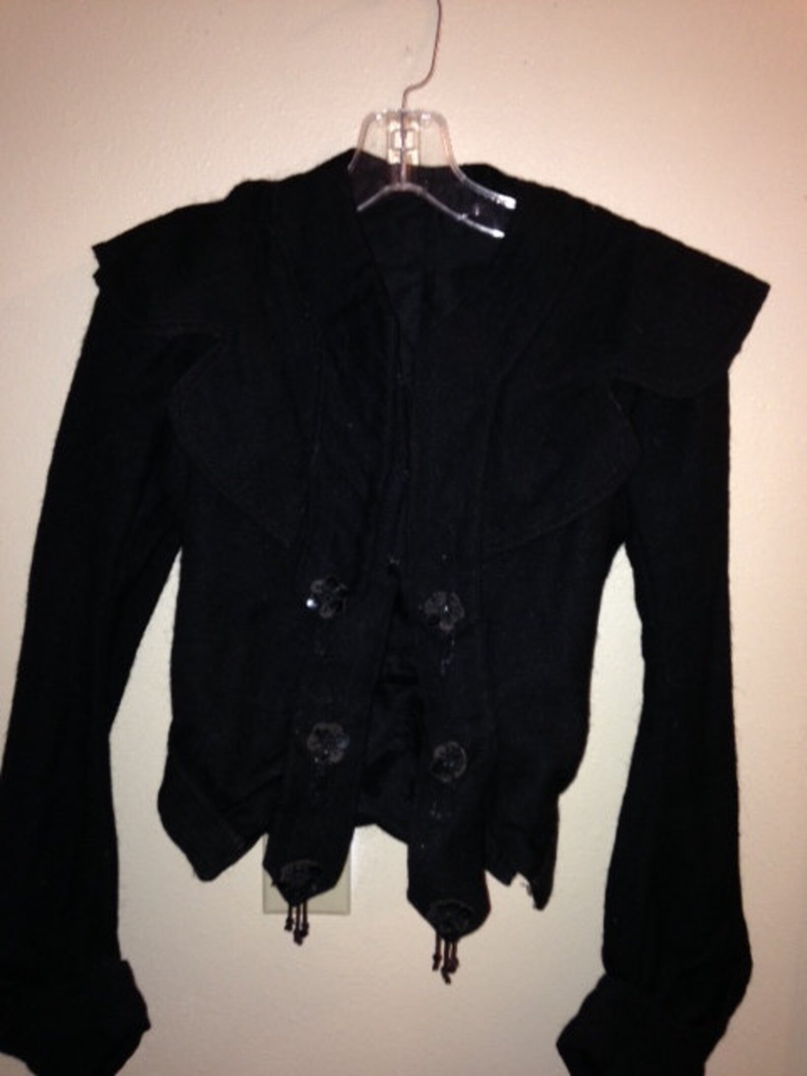 Vintage Edwardian Wool Jacket 1900s Black - Etsy