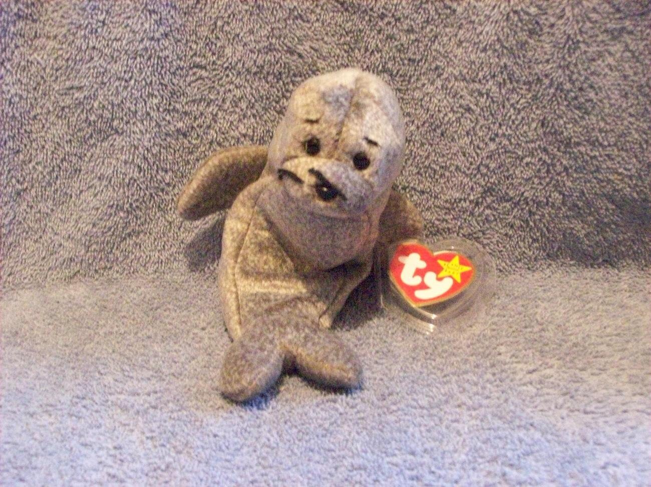 Ty Slippery the Gray Seal Beanie Baby - Etsy