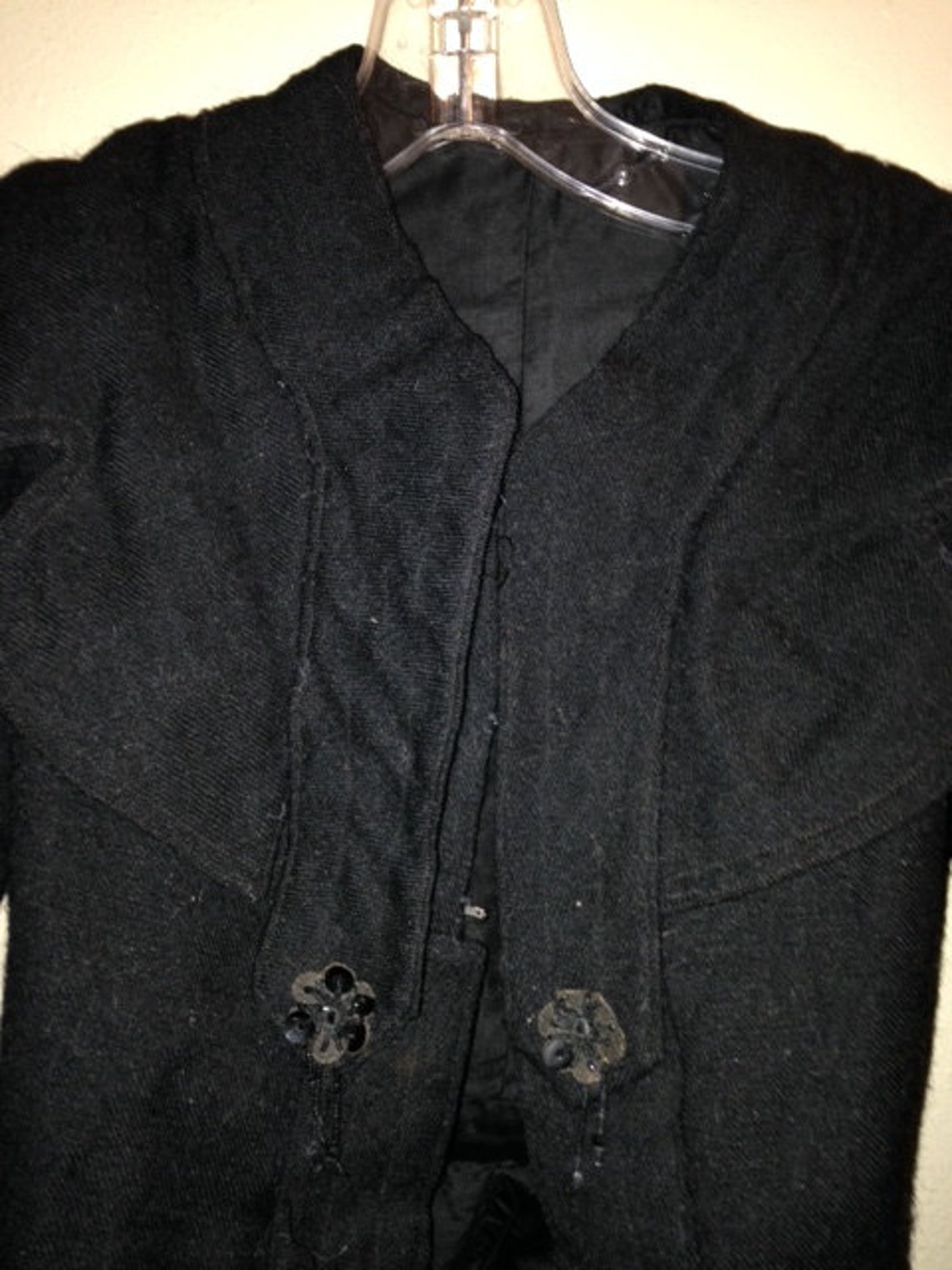 Vintage Edwardian Wool Jacket 1900s Black - Etsy