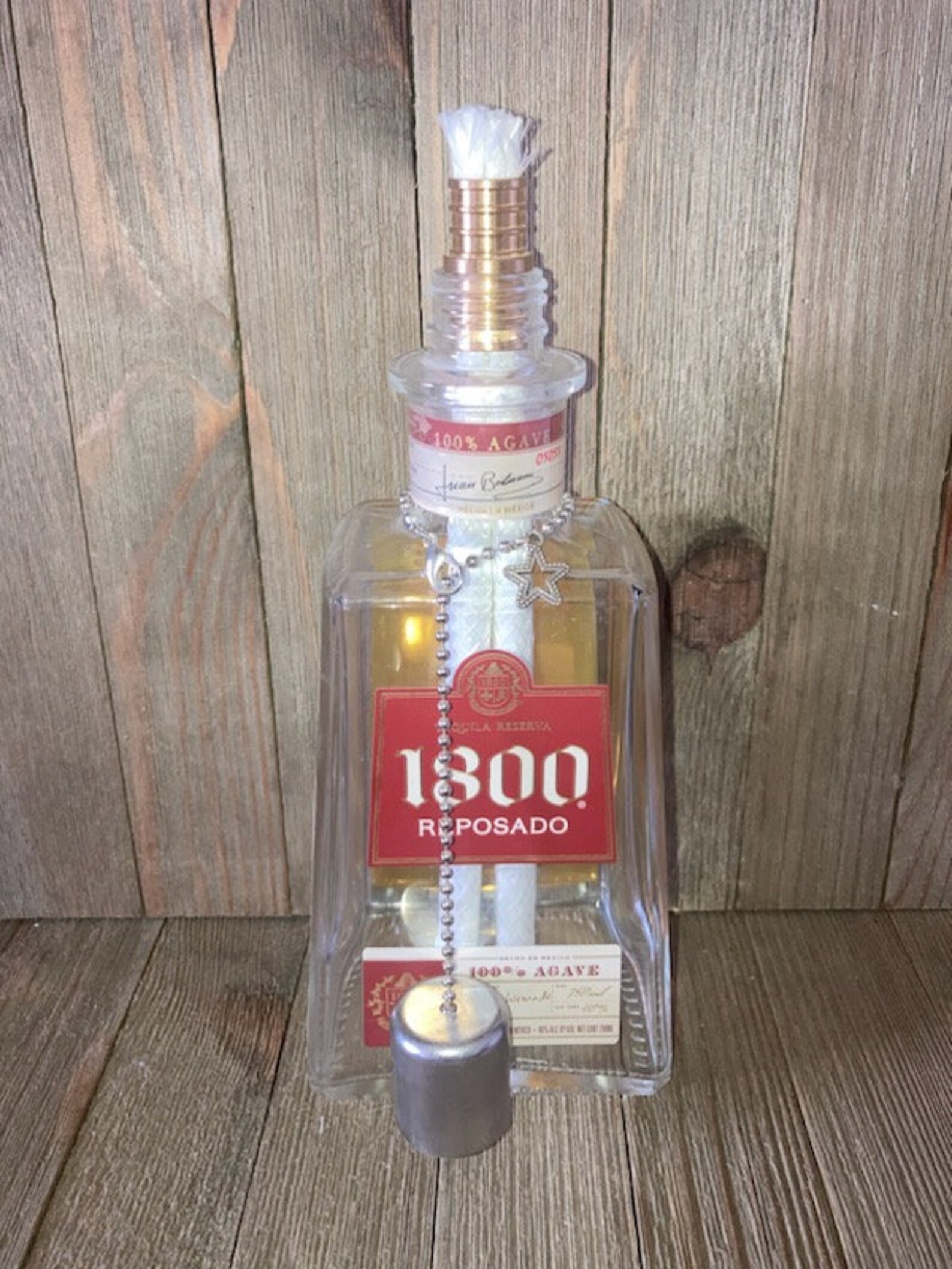 Upcycled 1800 Reposado Tequila Table Top Tiki Torch - Etsy