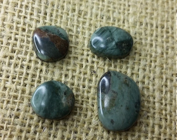 Forest Green Picasso Marble Freeform Cabochons/backed Set of 4 - Etsy