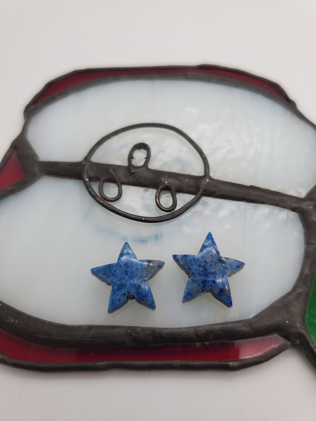 Light Blue Denim Lapis Lazuli Small Star Cabochon Pair/backed - Etsy