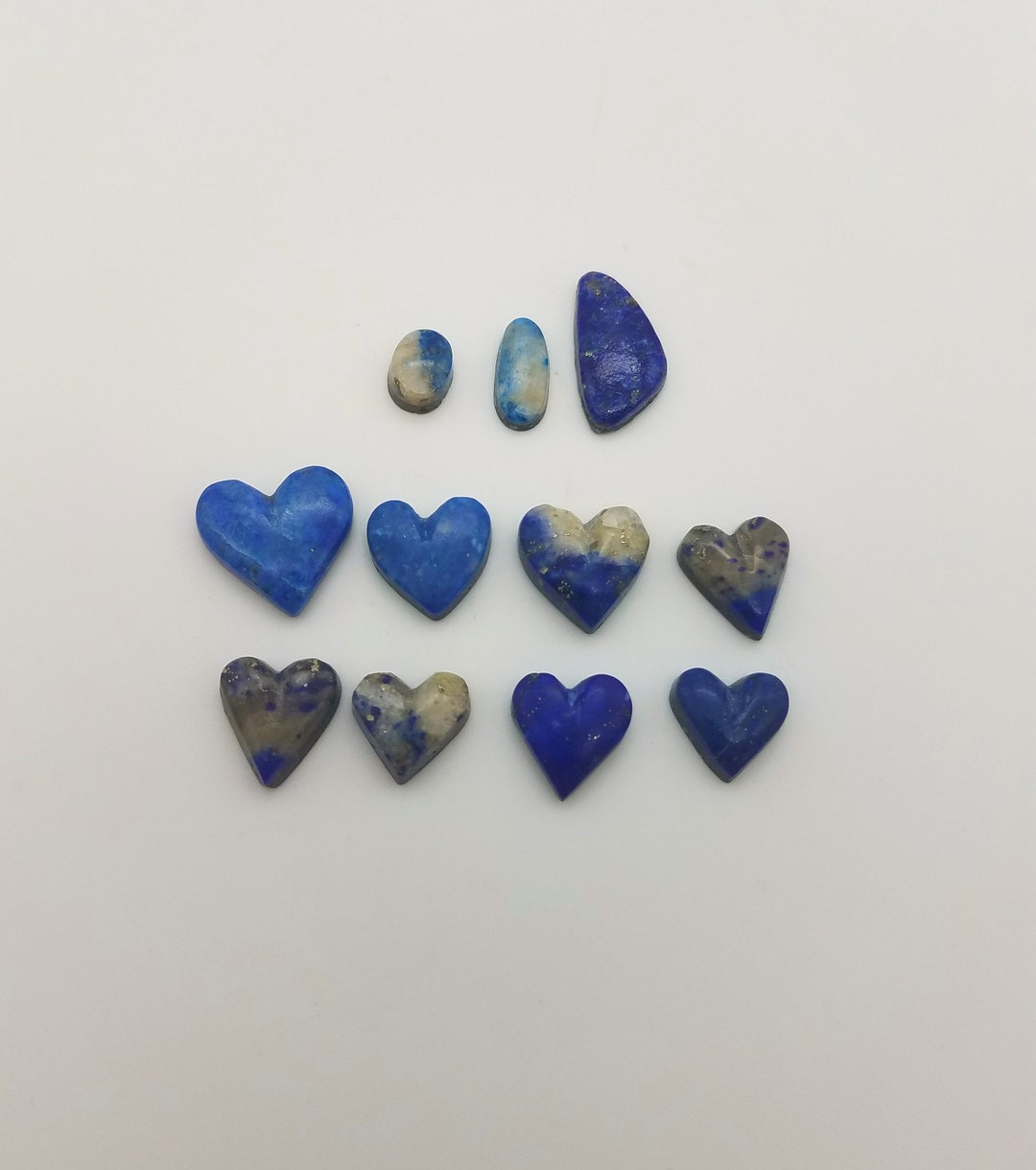 40% Off--light Blue and Dark Blue Lapis Lazuli Hearts & Assorted Ovals ...