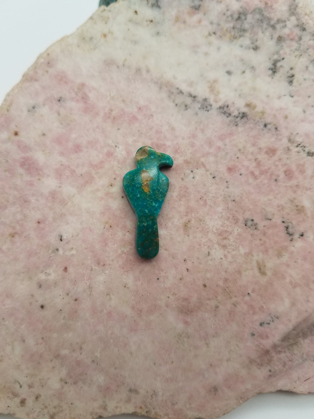 Small Green Sonora Turquoise Raven Cabochon / Backed / With Jewelry ...