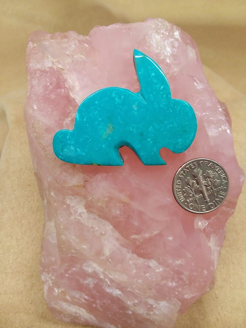 Blue Sonora Turquoise Rabbit/bunny Large Cabochon/ Backed - Etsy