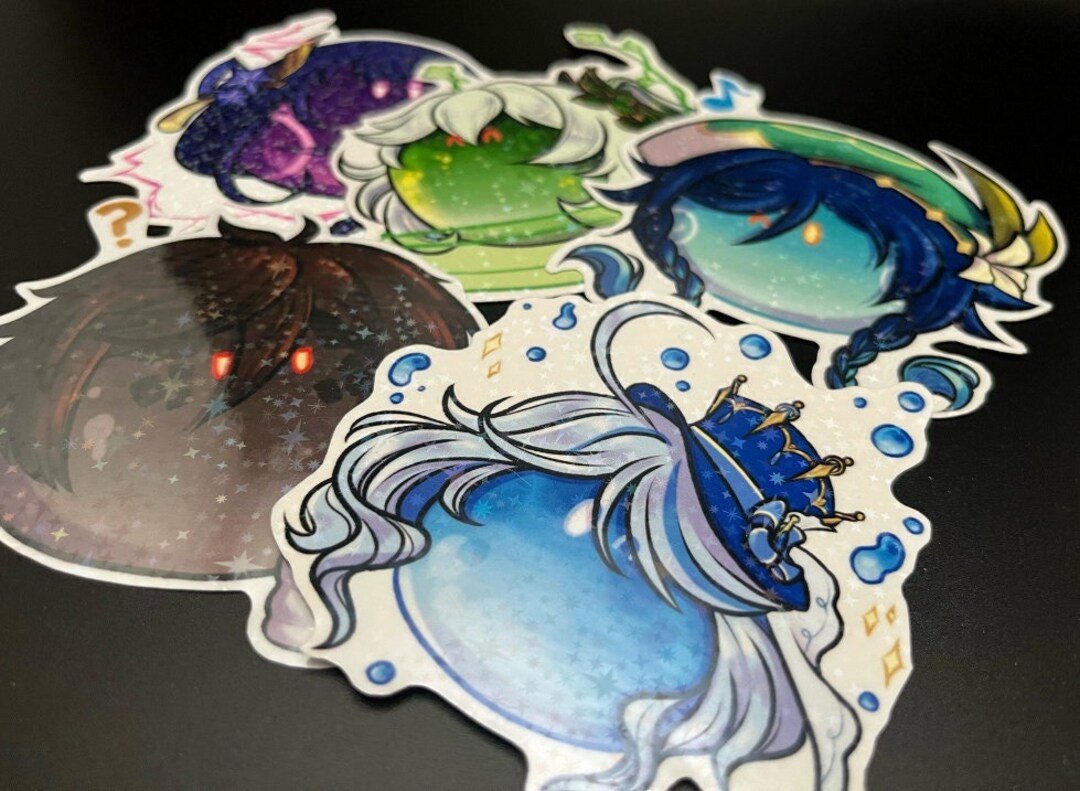 Genshin Impact Slime Archons Venti Zhongli Raiden Ei Nahida Furina 3 ...