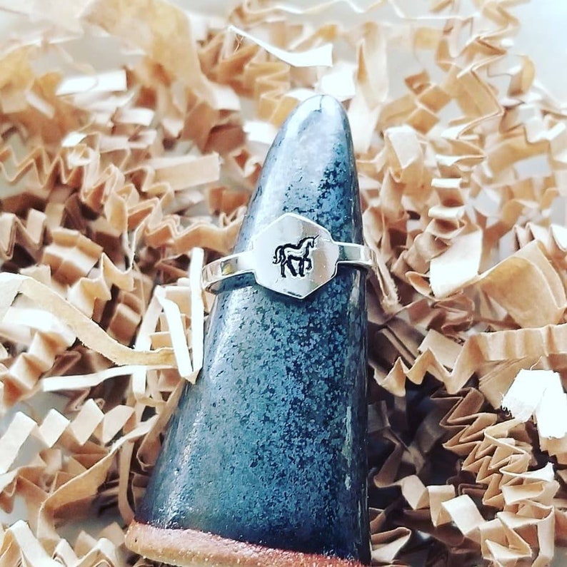 Hand Stamped Ring Name Ring Personalized Ring Stacking - Etsy