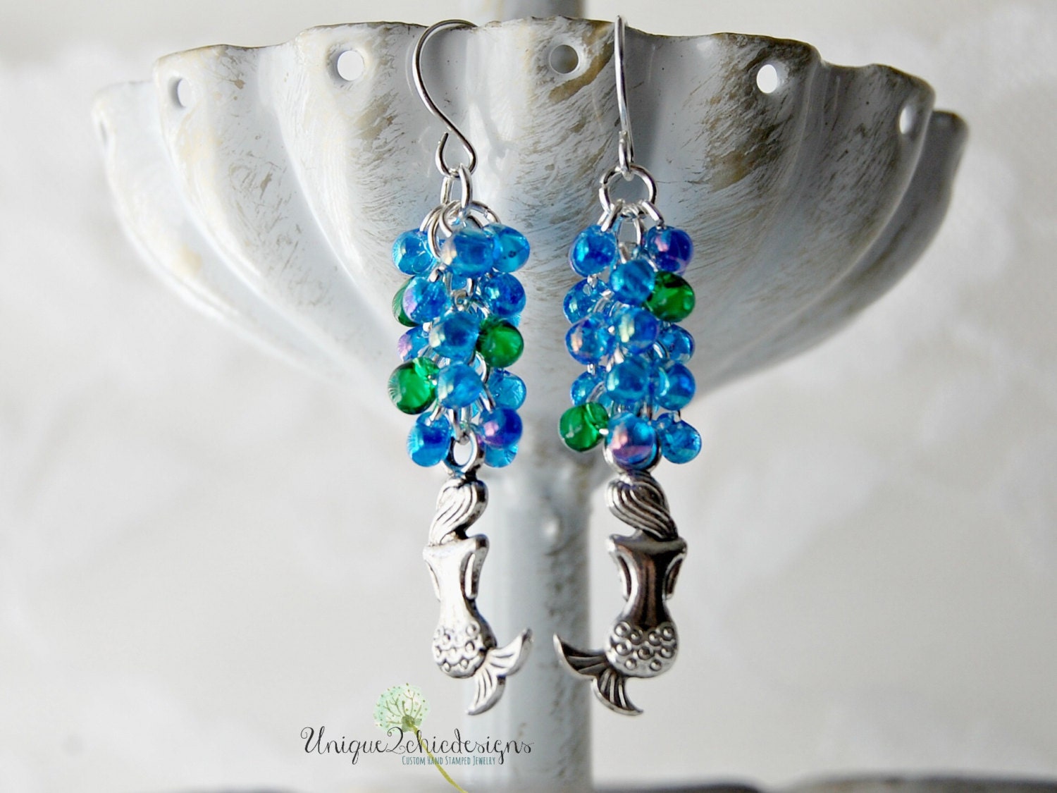 Mermaid Earrings Mermaid Jewelry Beach Earrings Summer - Etsy