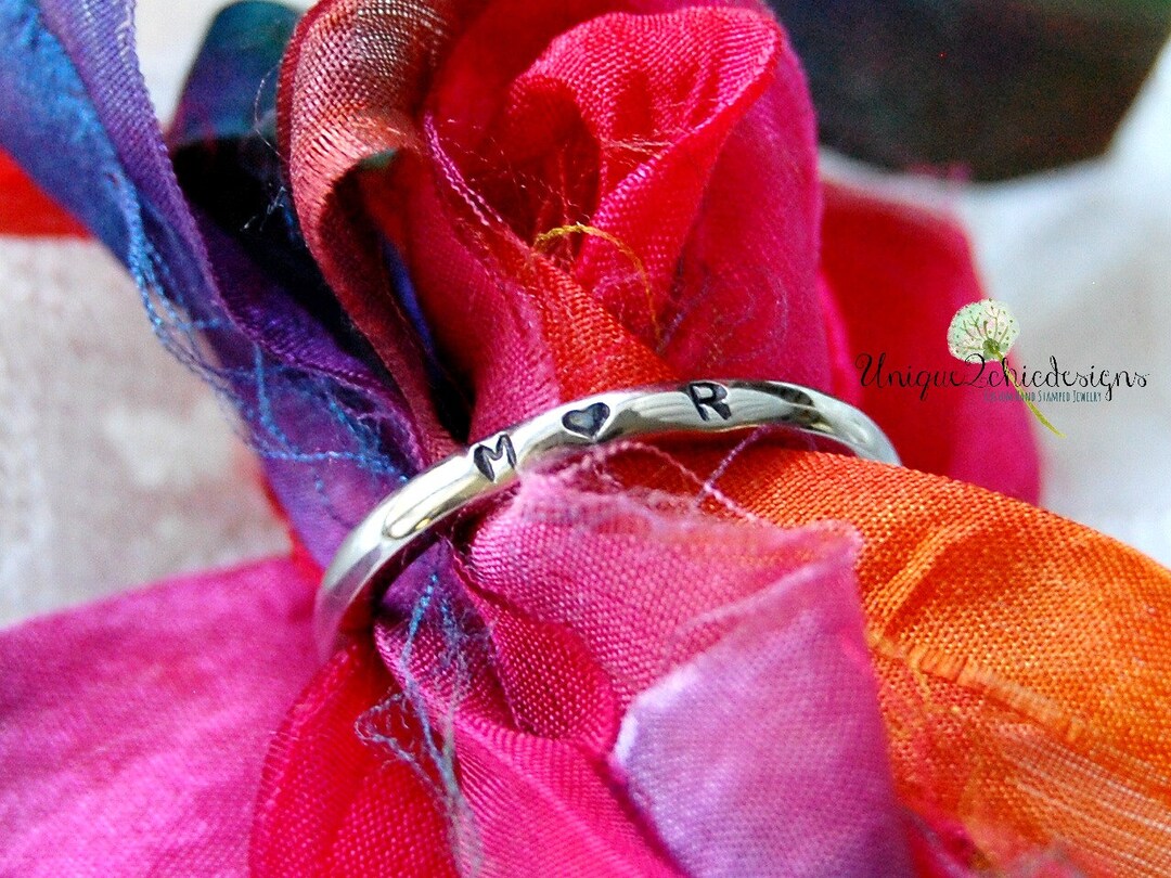 Hand Stamped Ring, Name Ring, Personalized Ring, Stacking Rings ...
