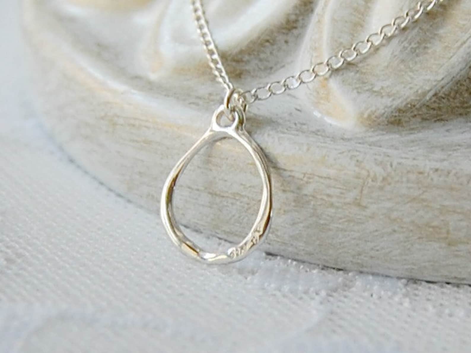 Geometric Necklace, Circle Necklace, Dainty Circle Necklace, Abstract ...