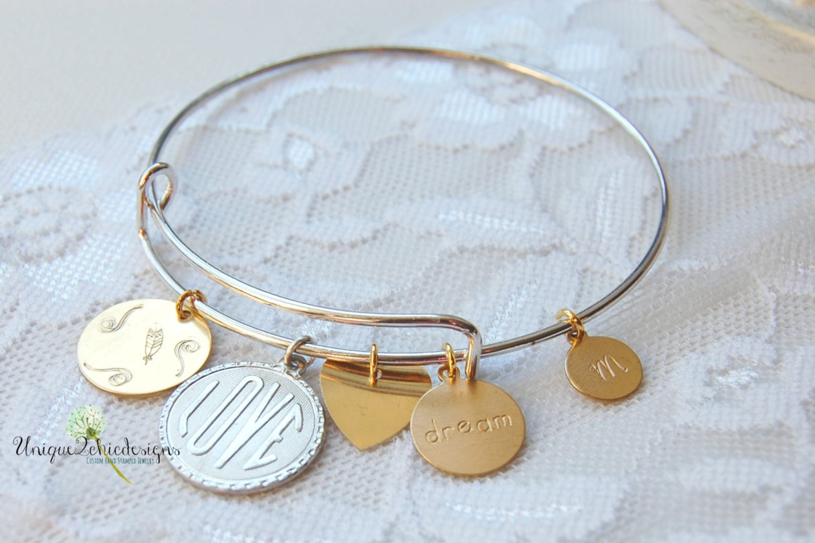 Charm Bracelet, Charm Bangle, Charm Bracelet for Girls, Personalized ...