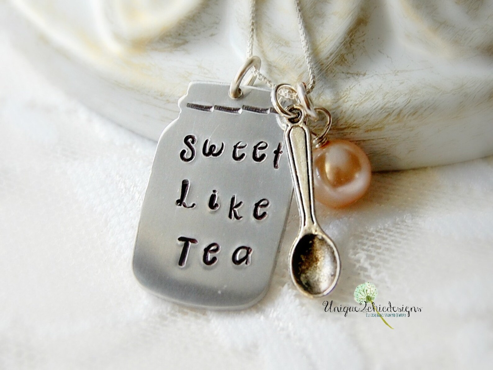 MASON Jar Necklace, Monogram Necklace, Tea Time Necklace, Southern ...