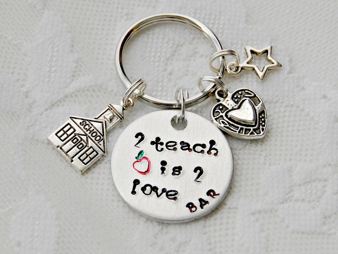 Teacher Key Chain Teacher Keychain Custom Gift for Teacher Personalized ...