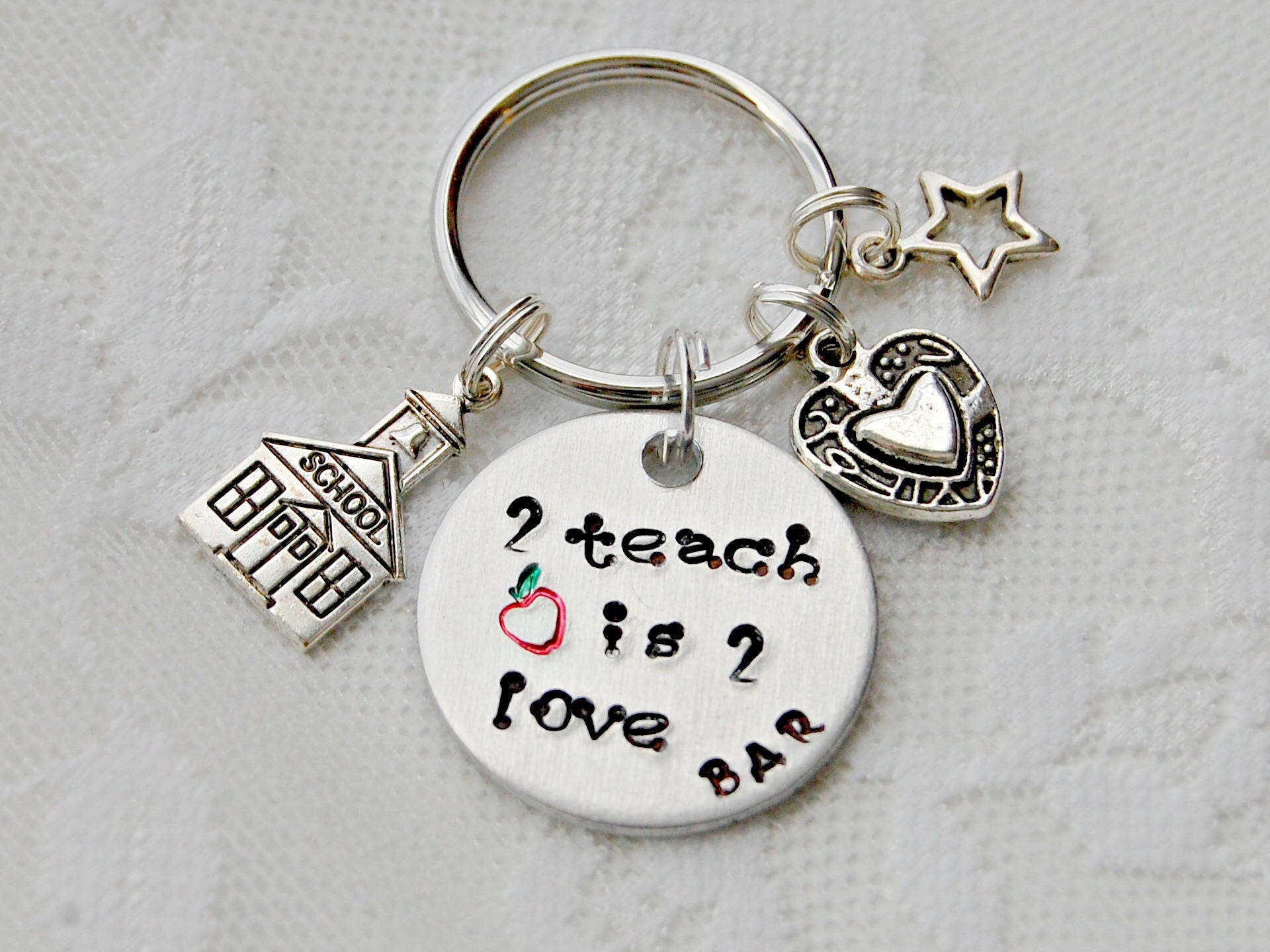 Teacher Key Chain Teacher Keychain Custom Gift for Teacher | Etsy