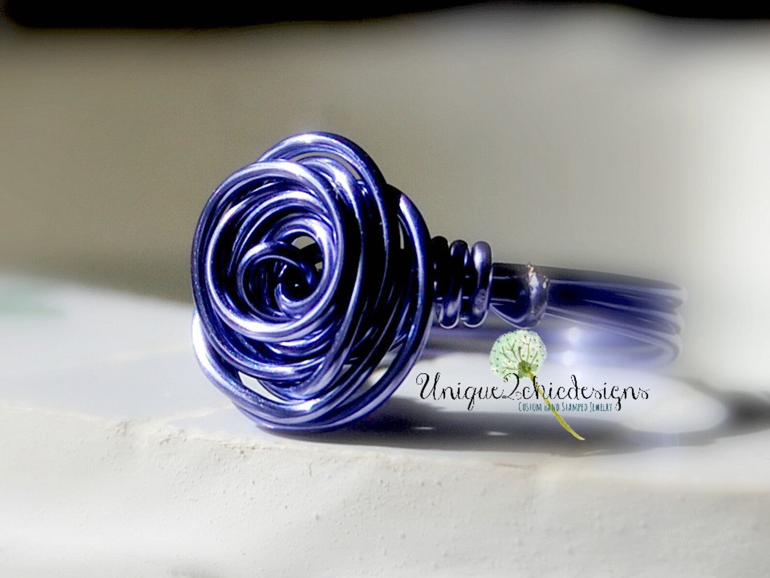 Black Rose Ring, Wire Wrapped Ring, Wire Wrapped Jewelry, Wire Rose ...