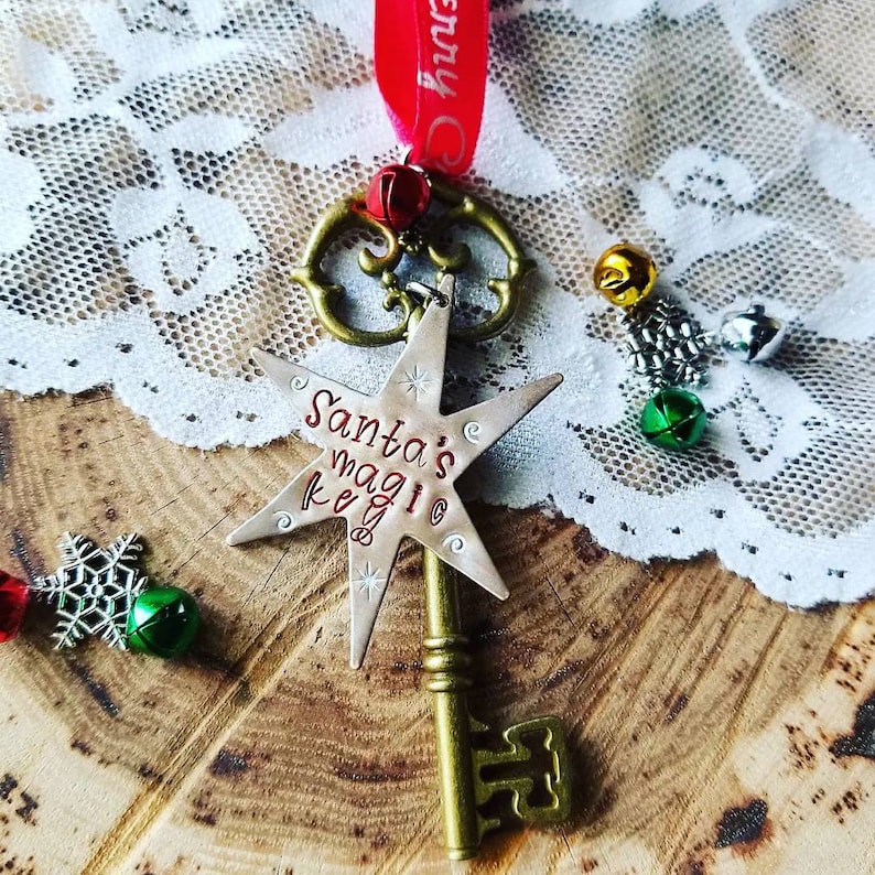 Santa Magic Key Santa Key Ornament Christmas Key Skeleton - Etsy