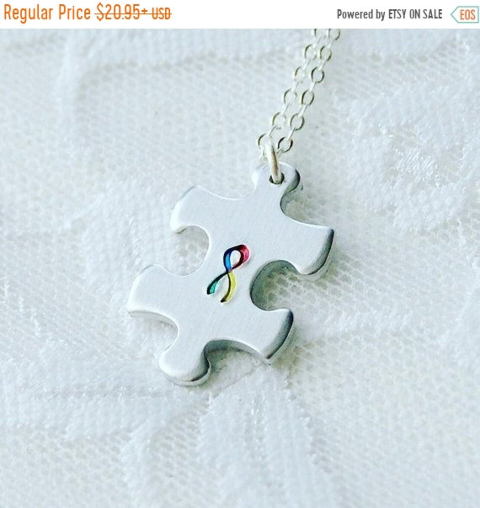 AUTISM AWARENESS NECKLACE Puzzle Piece Necklace Autism | Etsy