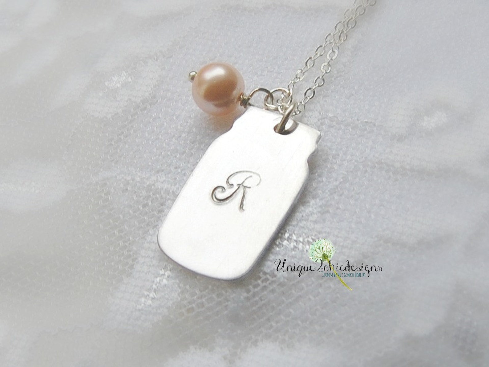 MASON Jar Necklace, Monogram Necklace, Tea Time Necklace, Southern ...
