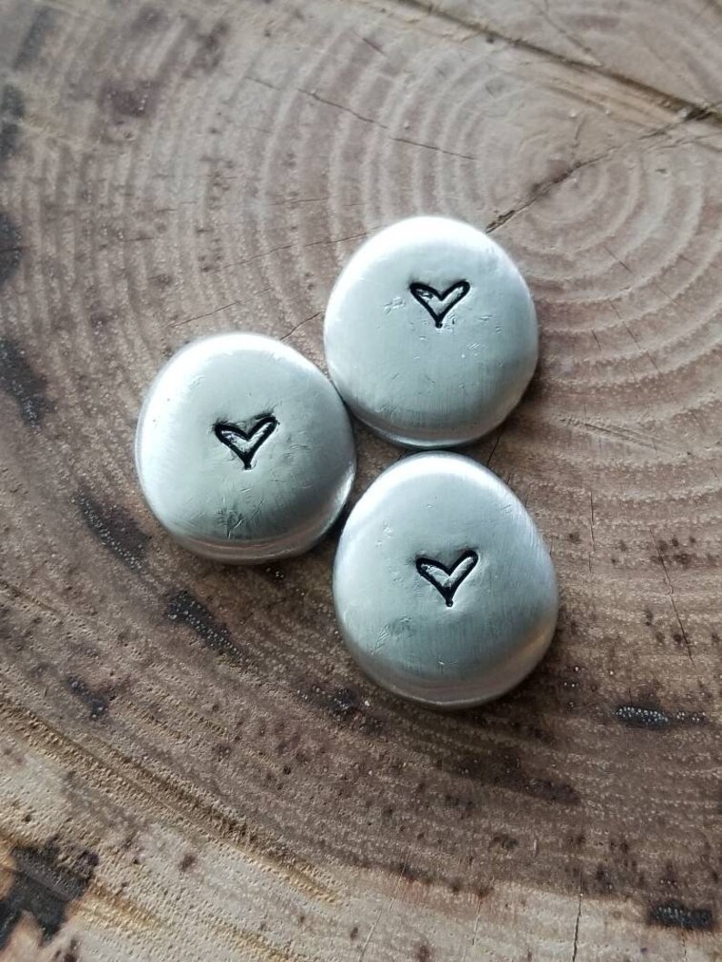 Worry Stone, Faith Worry Coin, Pocket Pebble, Hand Cast Pewter ...