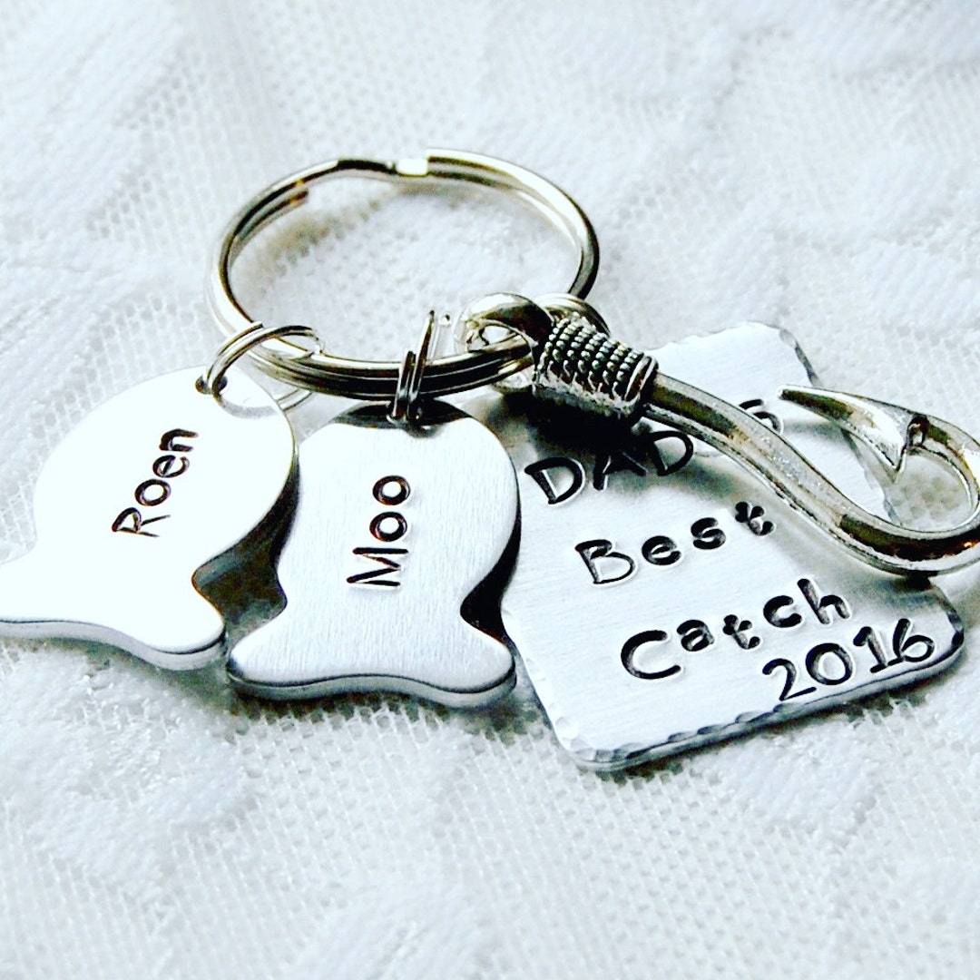 Fish Key Chain Dad Key Chain Fisherman's Gift Stocking - Etsy