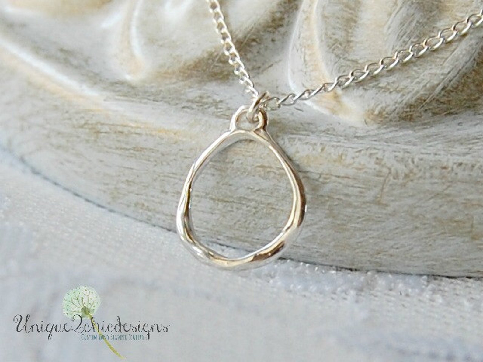 Geometric Necklace, Circle Necklace, Dainty Circle Necklace, Abstract ...