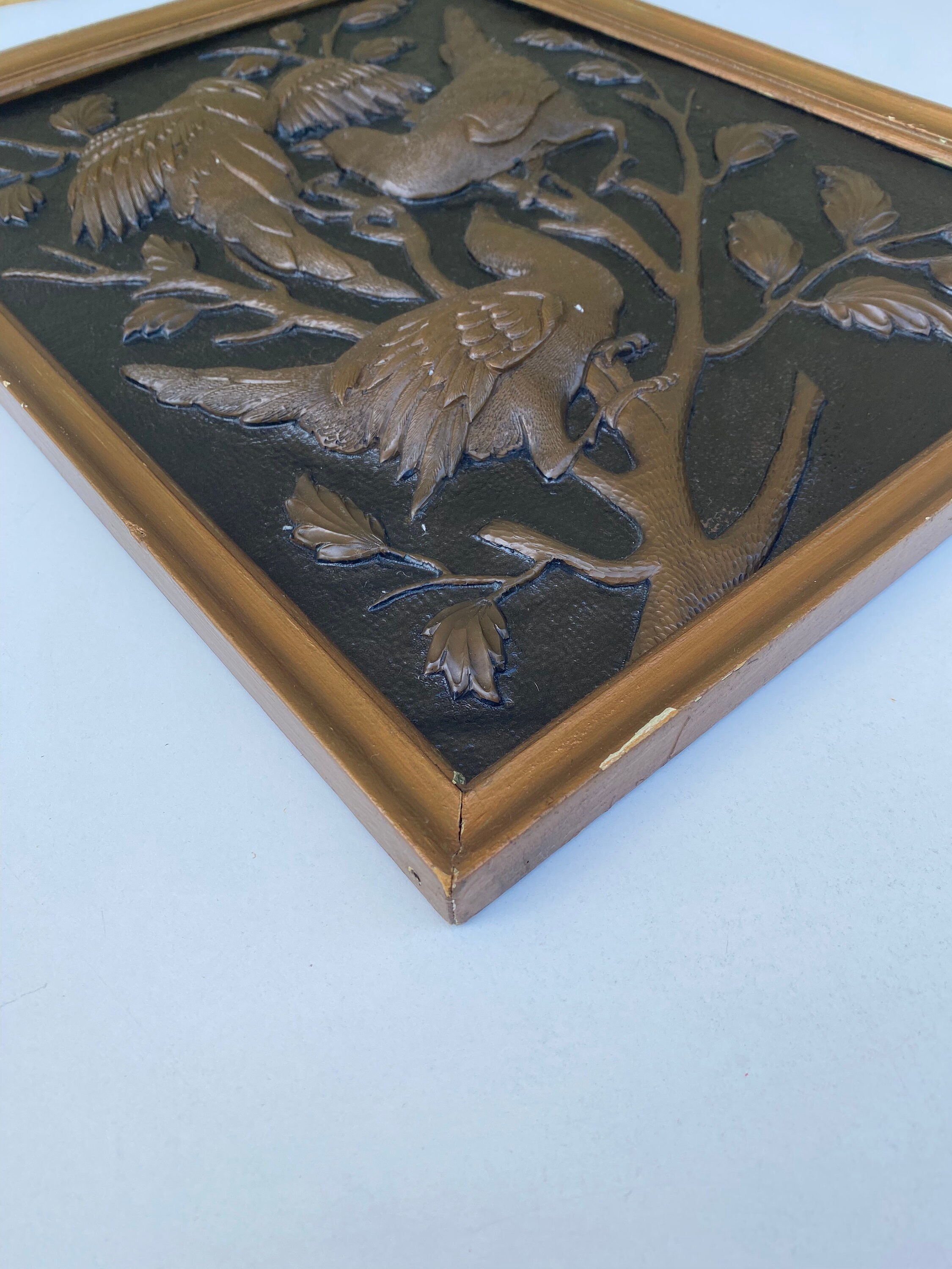 Beautiful Vintage Copper Relief Wall Art of Birds on Branches - Etsy