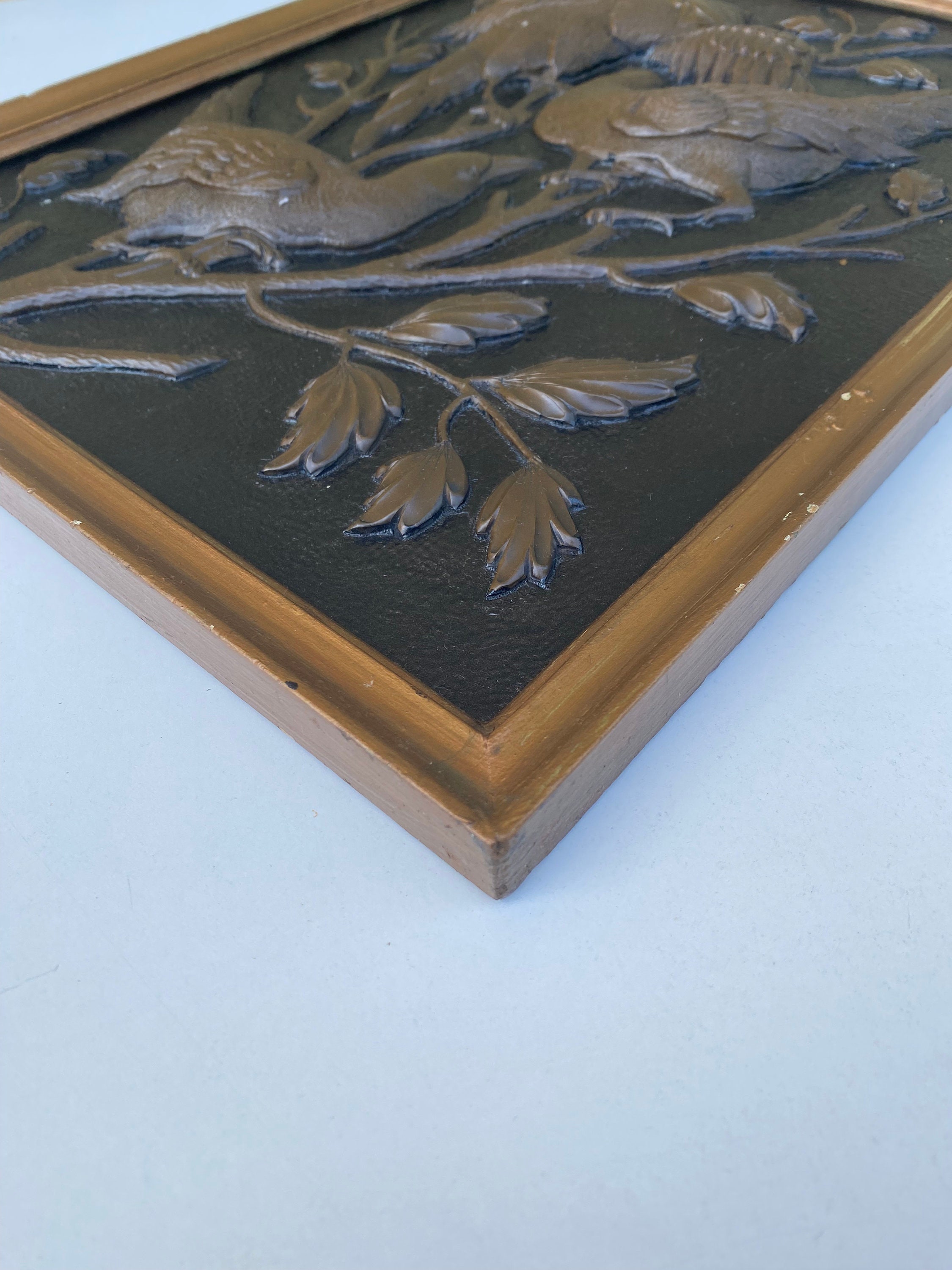 Beautiful Vintage Copper Relief Wall Art of Birds on Branches - Etsy