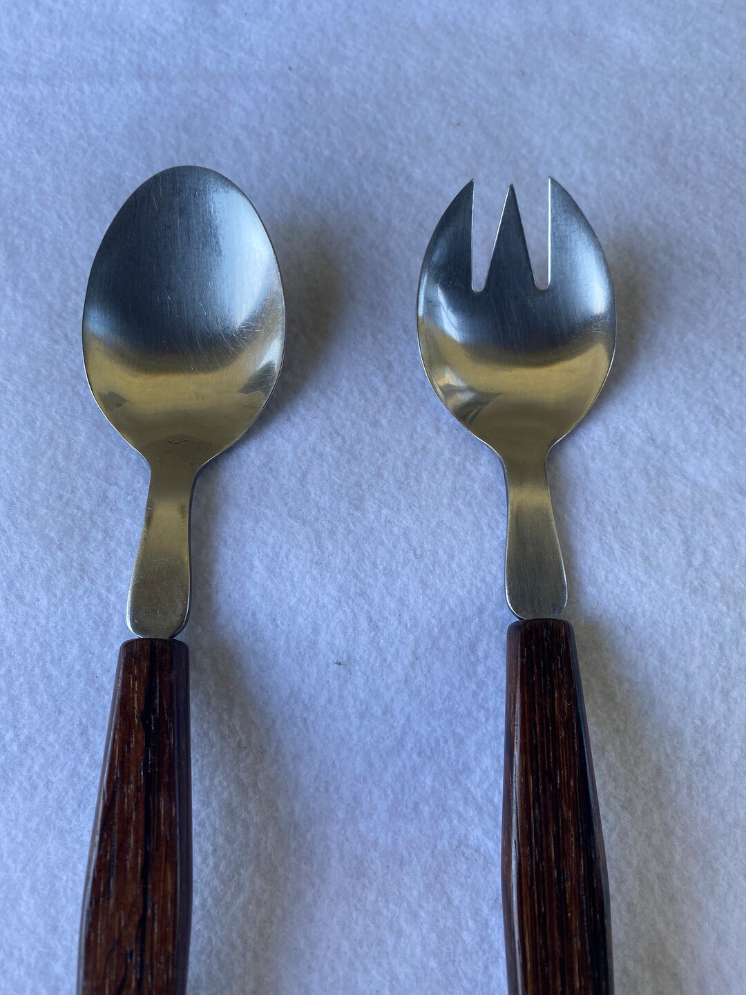 Vintage Danish Modern Salad Servers by Lundtofte Denmark - Etsy