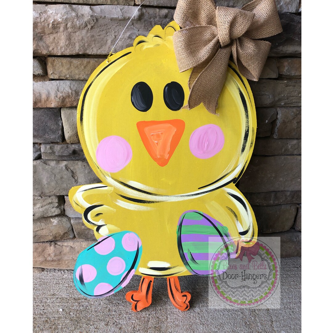 Easter Egg Door Hanger - Spring Door Hanger - Chick Door Hanger ...
