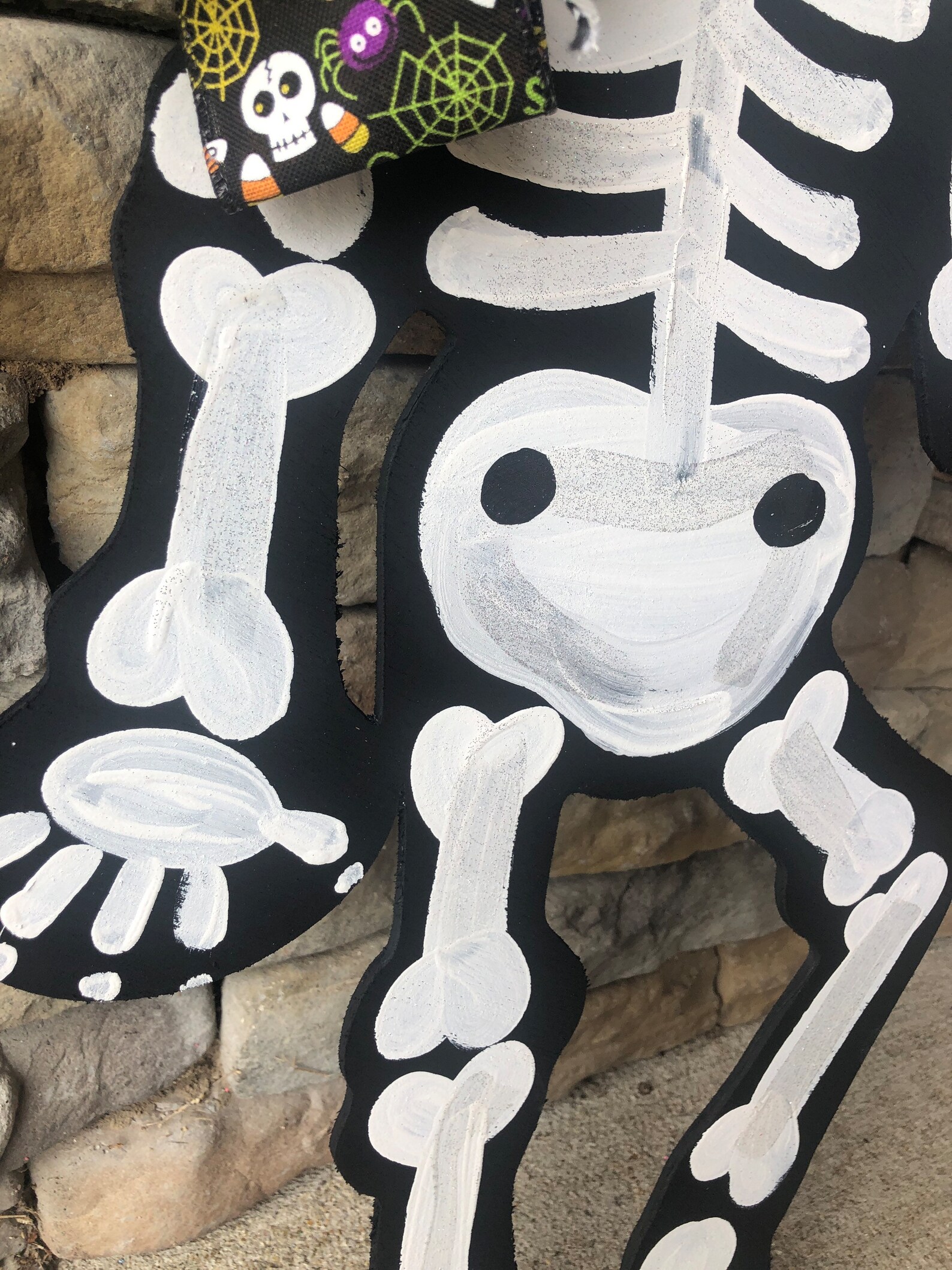 Skeleton Door Hanger Halloween Door Sign Witch Hat Door Hanger Fall ...