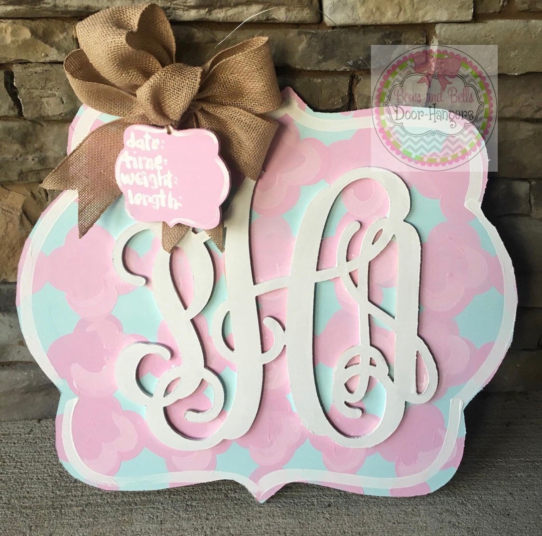 Mounted Monogram Hospital Hanger - Etsy