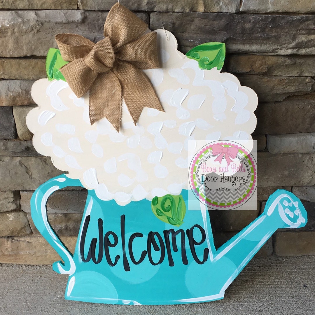 Watering Can Door Hanger | Summer Door Hanger | Summer Wreath | Summer ...