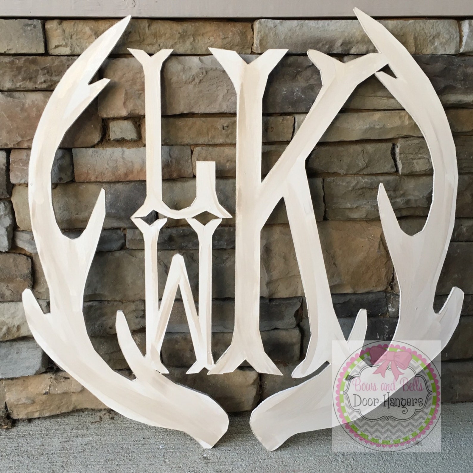 Deer Antler Monogram Nursery Monogram Deer Nursery Sign - Etsy