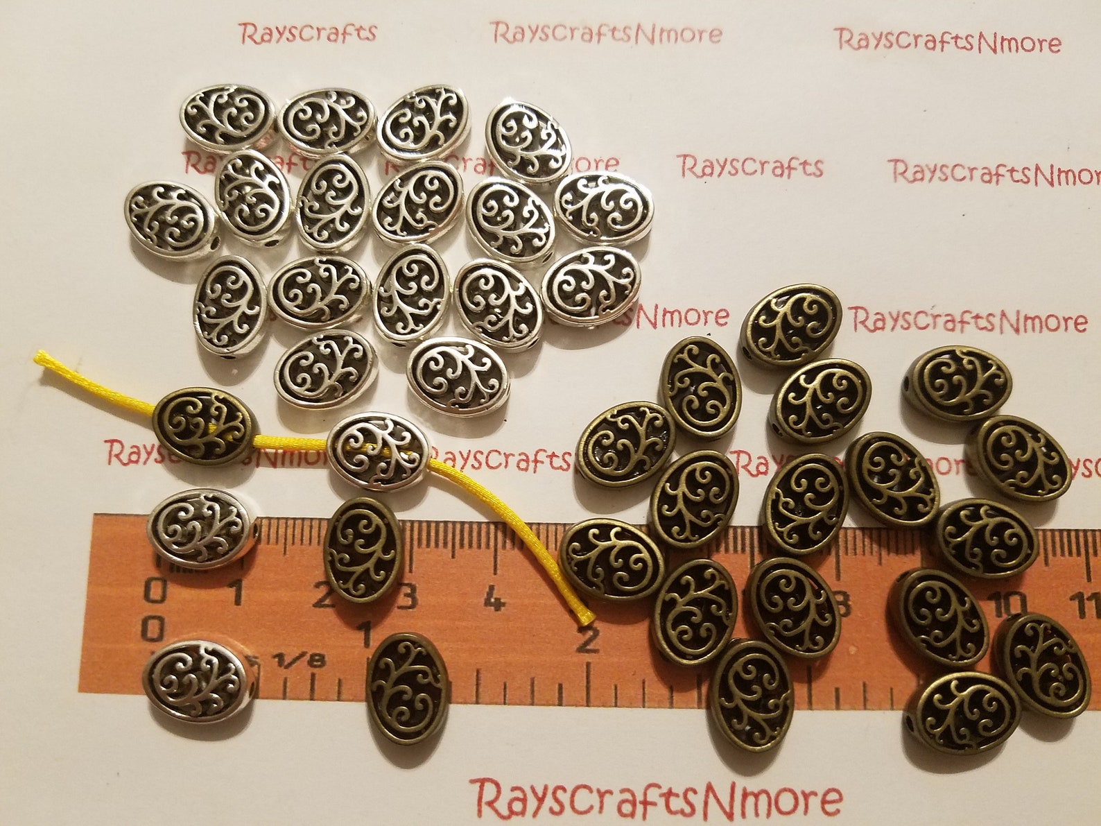 20 Pcs Reversible Oval Spacer Bead Bead Spacer 12x10mm 4mm | Etsy