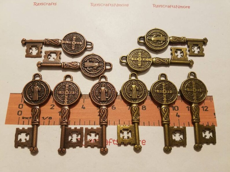5 Pcs - Saint Benedict Key,st Benedict Key Pendant, San Benito Medal ...