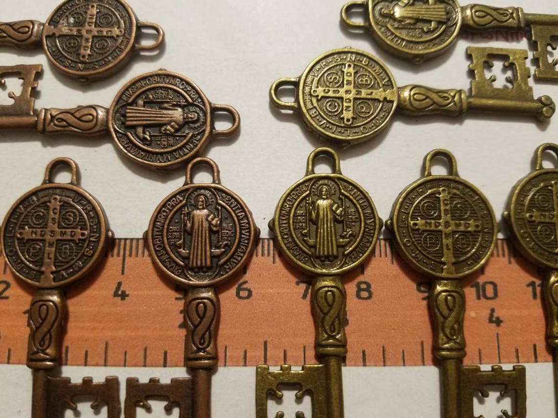 5 Pcs - Saint Benedict Key,st Benedict Key Pendant, San Benito Medal ...