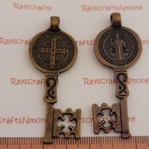 3 Pcs - Saint Benedict Key,st Benedict Key Pendant, San Benito Medal ...
