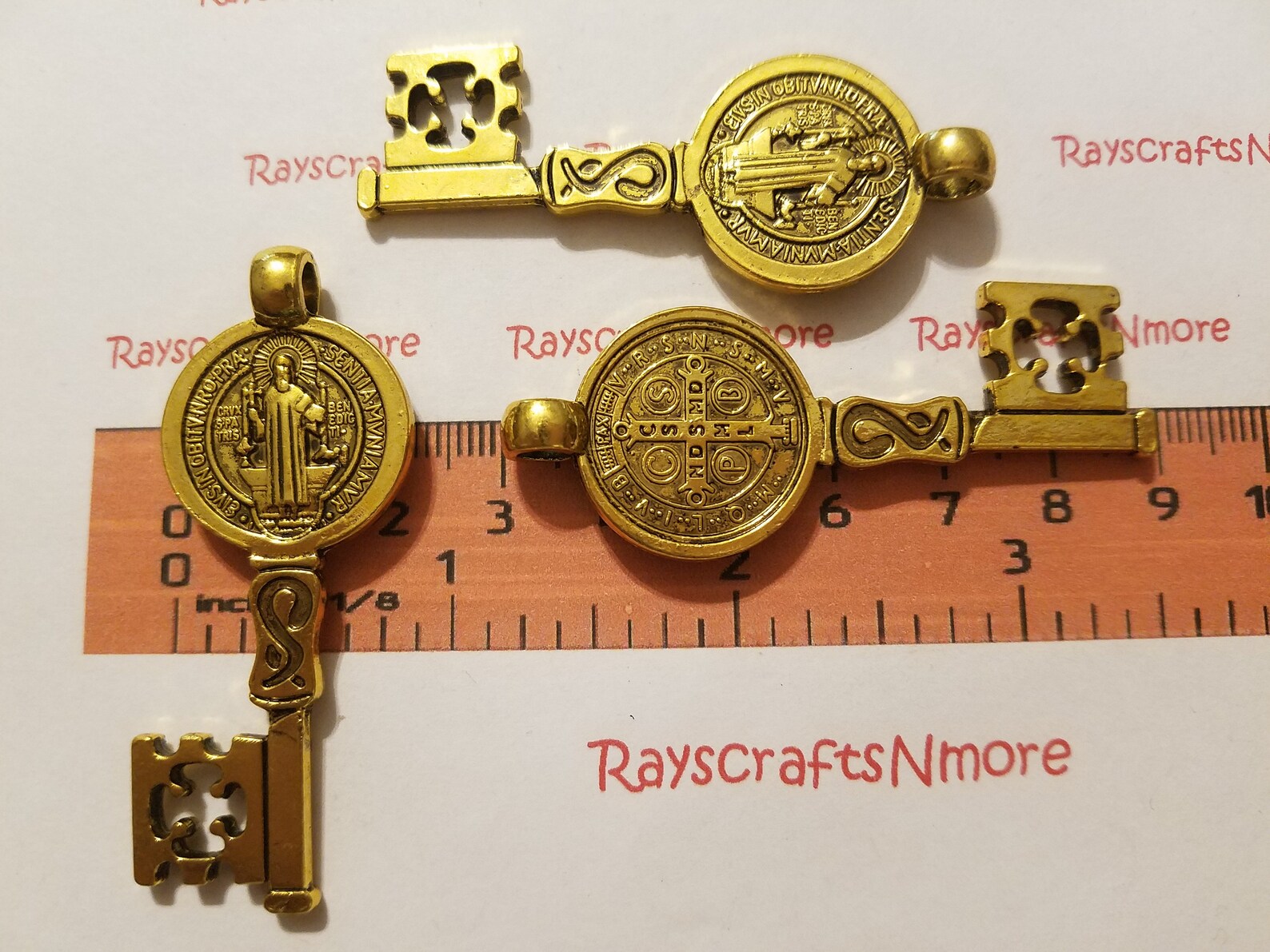3 Pcs - Saint Benedict Key,st Benedict Key Pendant, San Benito Medal ...