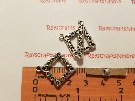 8 Pairs Square Toggle Set 42mm Antique Silver Lead Free - Etsy