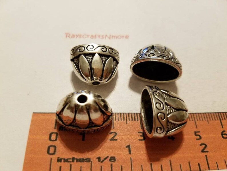 6 Pcs Large Oval Cone 18x14mm Antique Silver Lead Free - Etsy