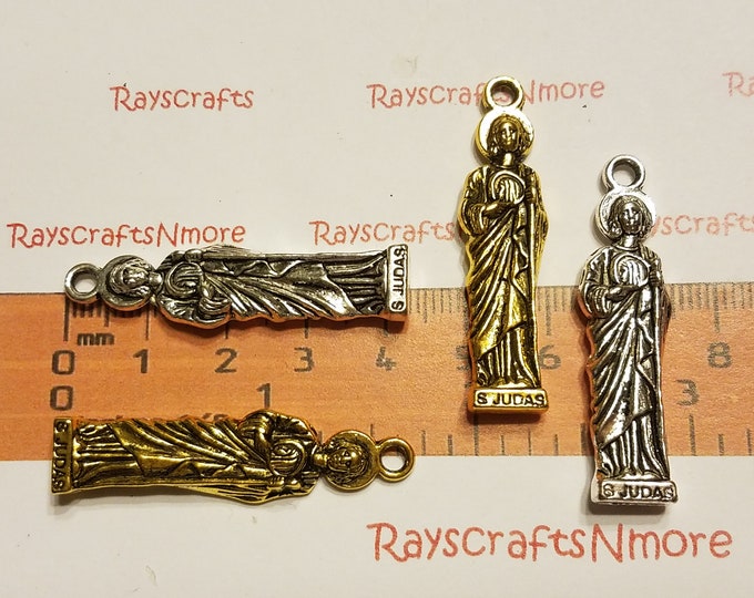4 Pcs San Judas Pendant Figure, St Jude Thaddeus, St Jude, the Apostle ...