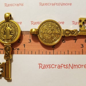 3 Pcs - Saint Benedict Key,st Benedict Key Pendant, San Benito Medal ...