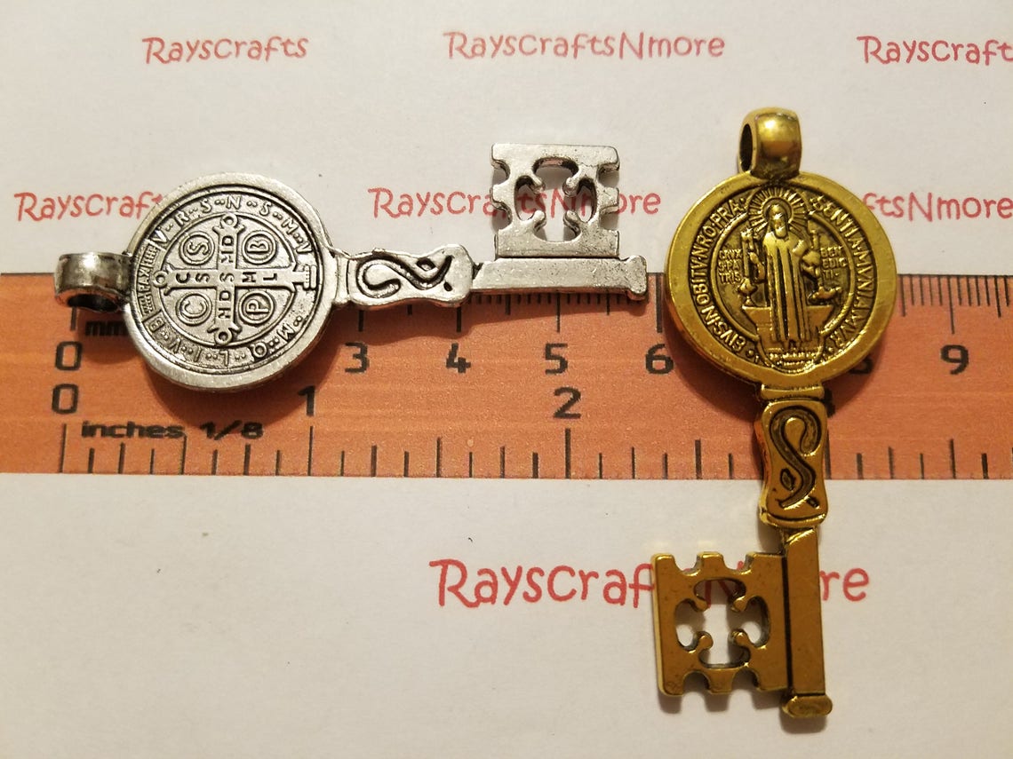 3 Pcs - Saint Benedict Key,st Benedict Key Pendant, San Benito Medal ...
