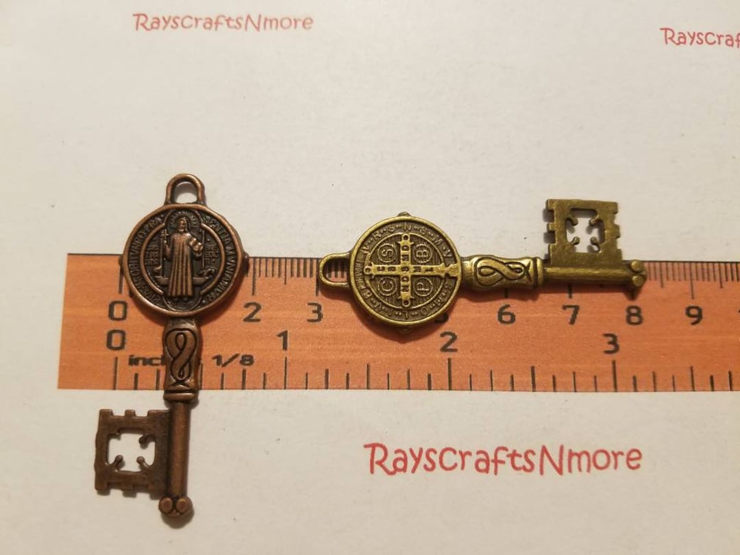 5 Pcs - Saint Benedict Key,st Benedict Key Pendant, San Benito Medal ...
