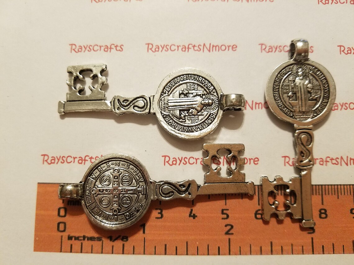 3 Pcs - Saint Benedict Key,st Benedict Key Pendant, San Benito Medal ...