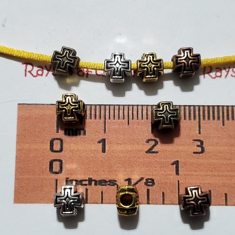 Small Square Cross Beads - Etsy