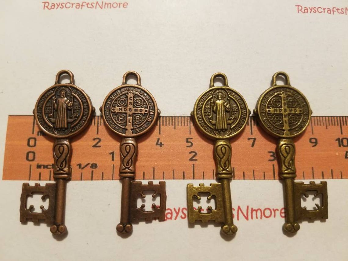 5 Pcs - Saint Benedict Key,st Benedict Key Pendant, San Benito Medal ...